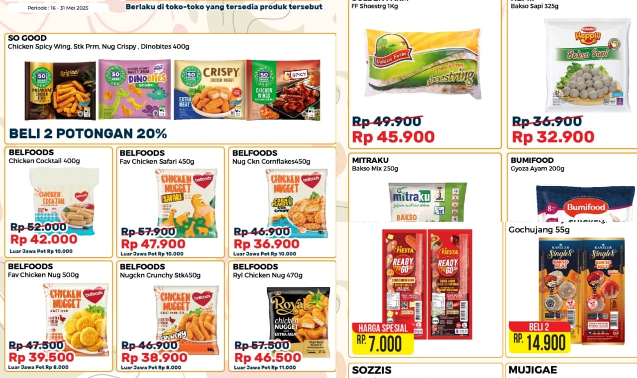 Belanja Murah Nugget Hingga Sosis Favorit Keluarga Dengan Promo Frozen ...